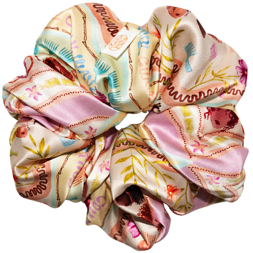 Curls Everywhere Printed XL Silk Scrunchie For Curly Hair – Curlfriend ...