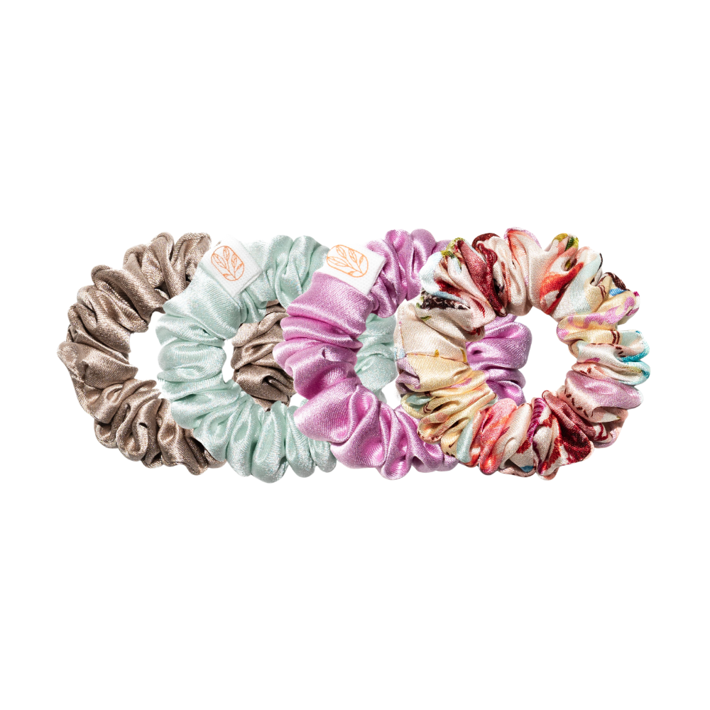 Curly World Mini Silk Scrunchies Made for Thin Curly Wavy Coily Hair ...