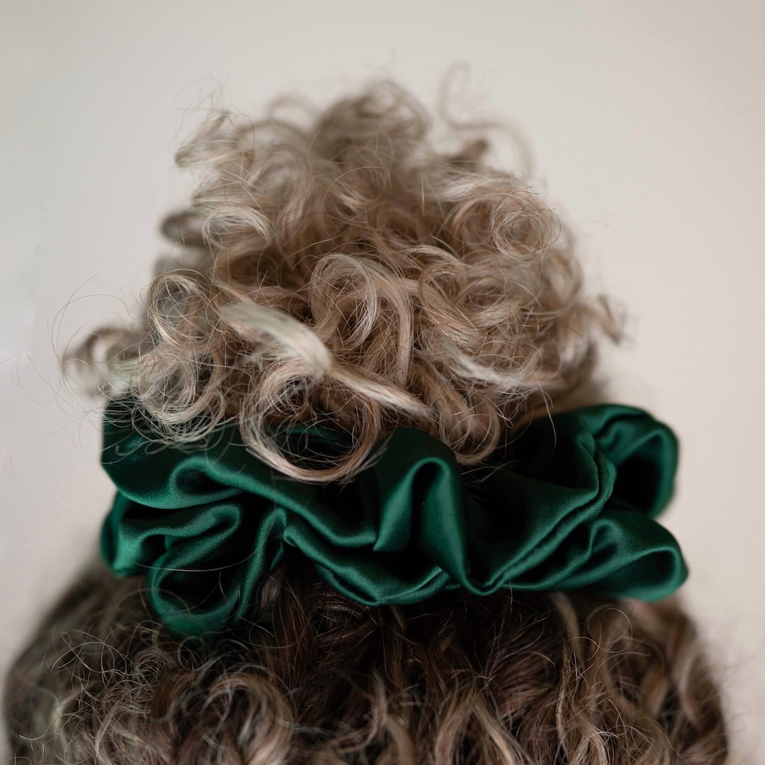 XL Silk Scrunchie Made for Curls Coils and Waves – Curlfriend Collective
